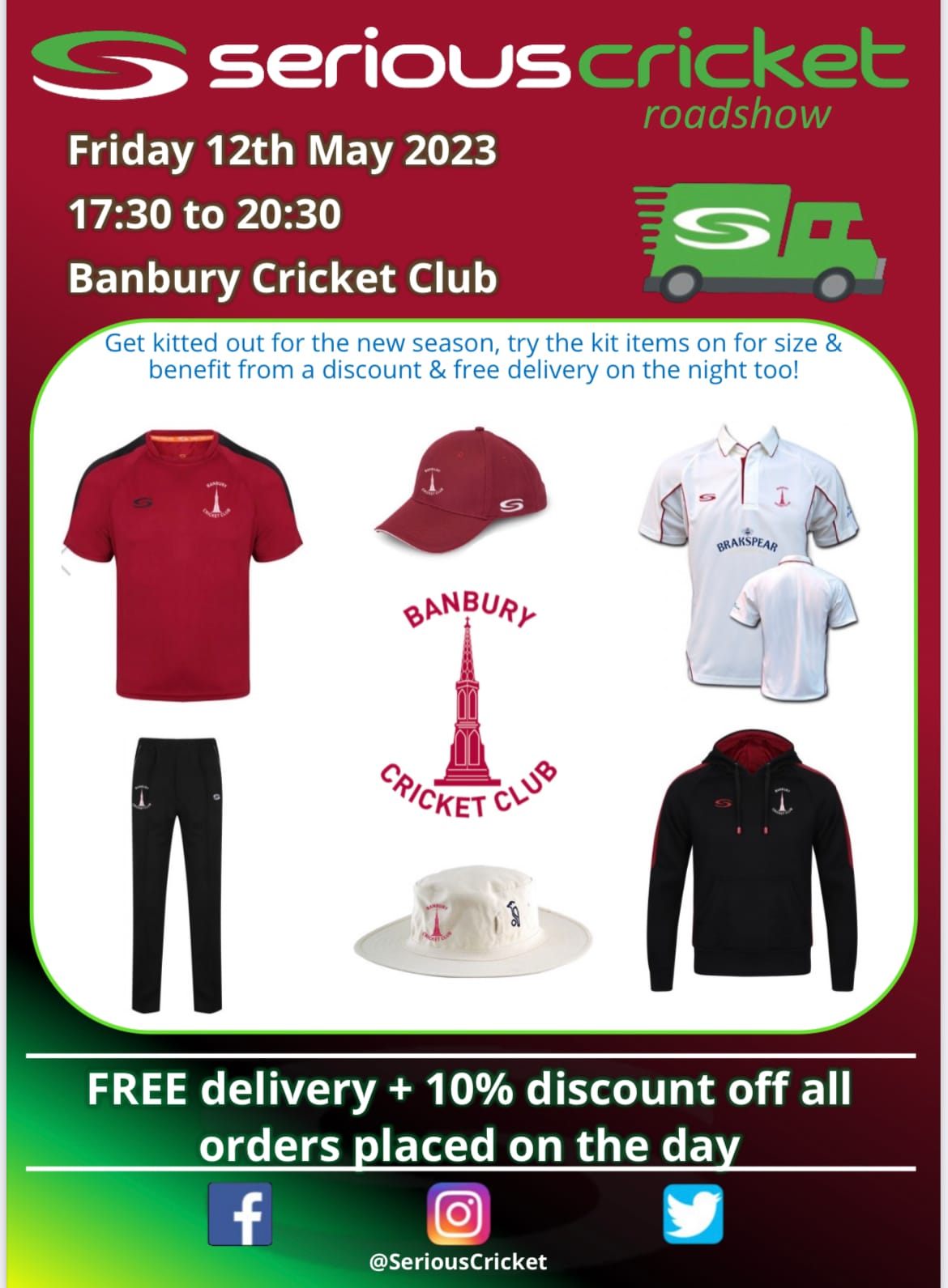 Serious Cricket Roadshow – 12th May – Banbury Cricket Club
